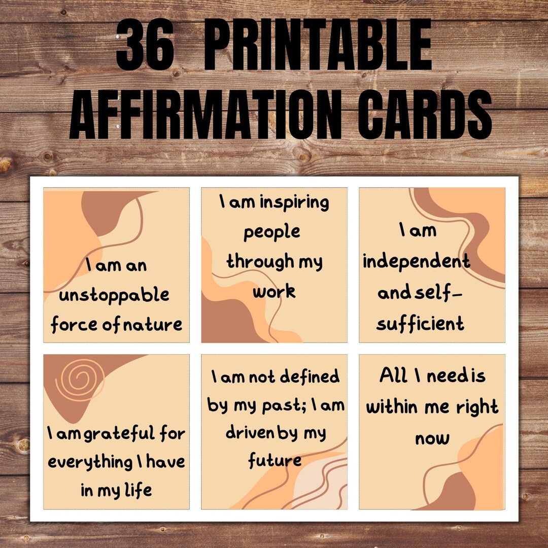 36 AESTHETICS PRINTABLE AFFIRMATION Cards, Positive Affirmation Cards, Self Care Cards, Selflove ...