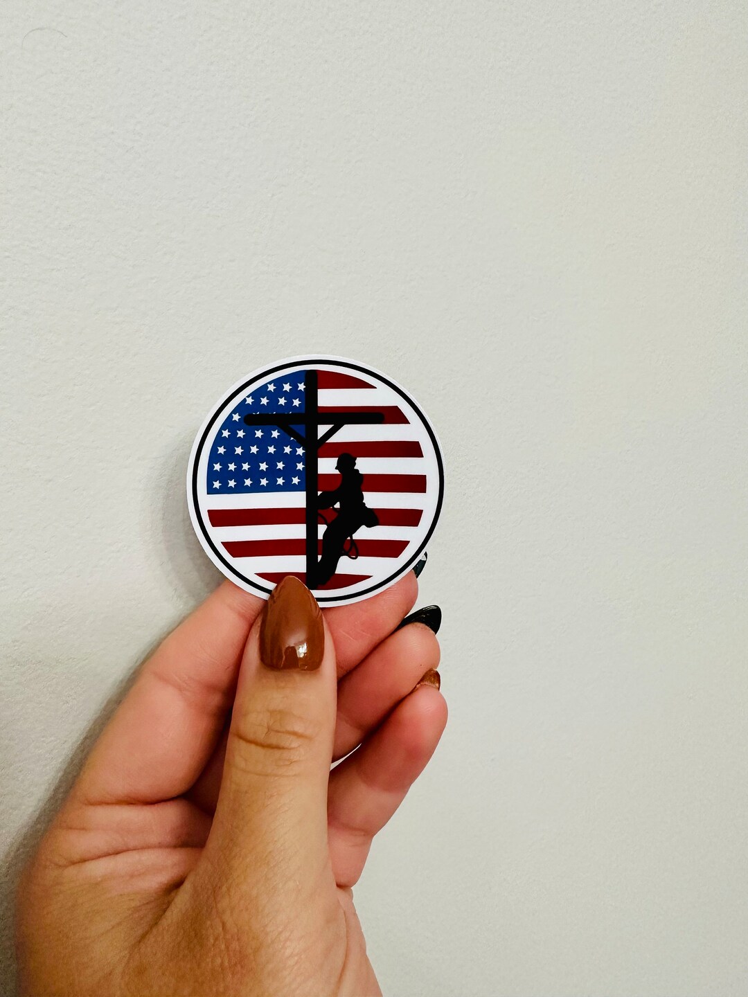 American Flag Lineman Sticker Lineman Sticker American Flag - Etsy
