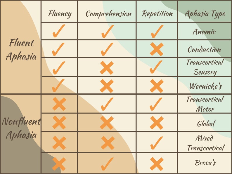 Quick Reference Aphasia Chart - Etsy