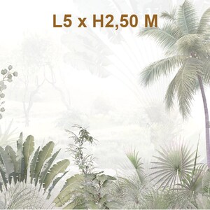 Panoramic Non-woven Wallpaper Tropical Forest - Fleece Wall XXL - Wall ...