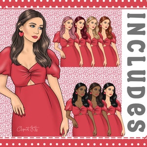 Sweetheart Valentine’s Day Clipart Kit, Complete Planner Clipart Bundle ...