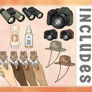 Safari Clipart, African Baby Animals Clipart, Planner Kit Bundle ...