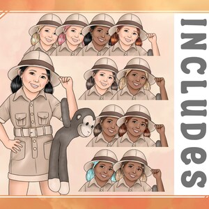 Safari Clipart, African Baby Animals Clipart, Planner Kit Bundle ...