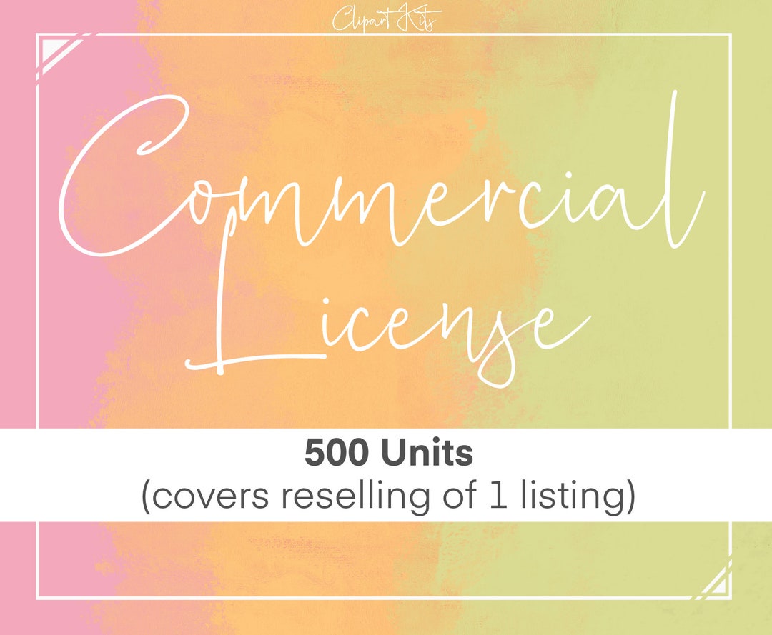 Upto 500 Unit Sales Commercial License for Clipart - Planner Kits ...