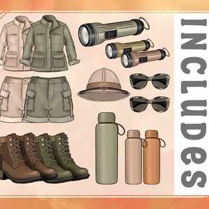 Safari Clipart, African Baby Animals Clipart, Planner Kit Bundle ...