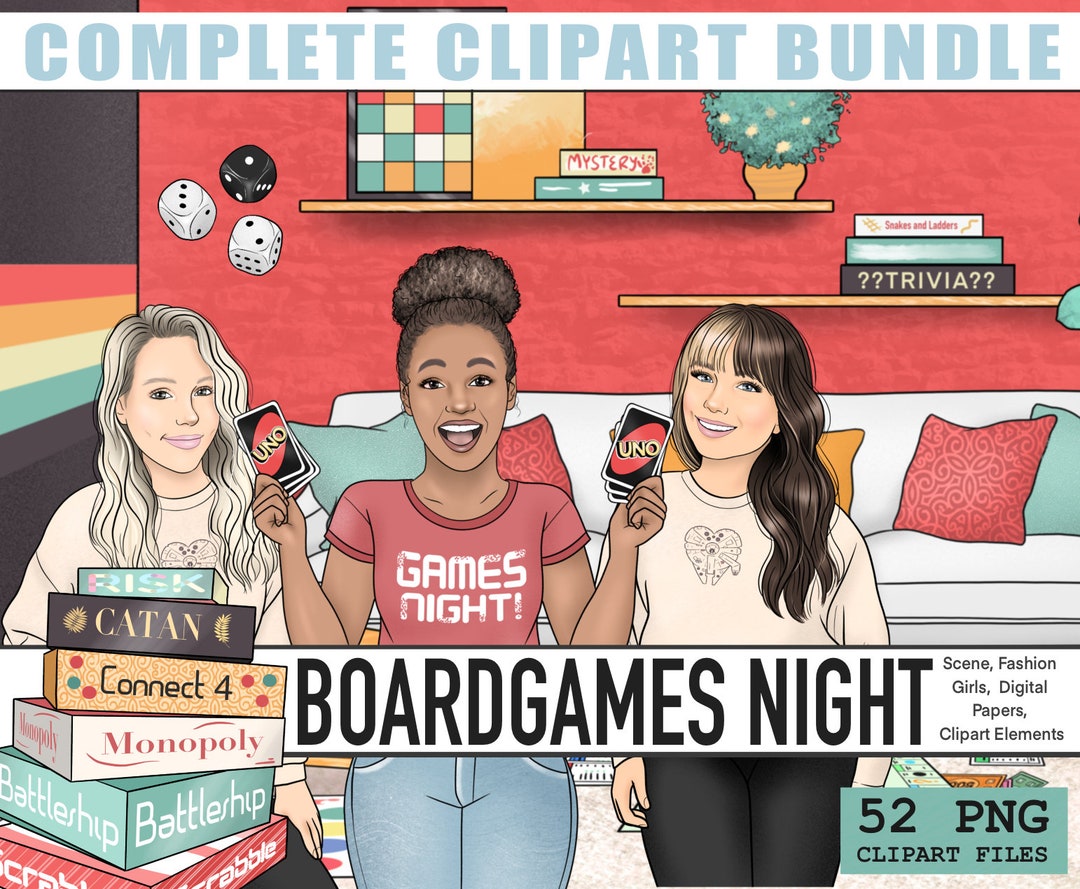 Boardgame Night Planner Kit, Games Night Printable Planner Stickers ...