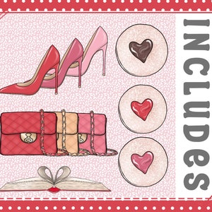 Sweetheart Valentine’s Day Clipart Kit, Complete Planner Clipart Bundle ...
