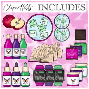 Healthy Habits Clipart Bundle, Fitness Wellbeing Planner Art, Wellness ...