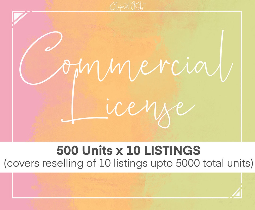 Upto 500 Unit Sales X 10 (total 5000 Sales) Commercial License for ...