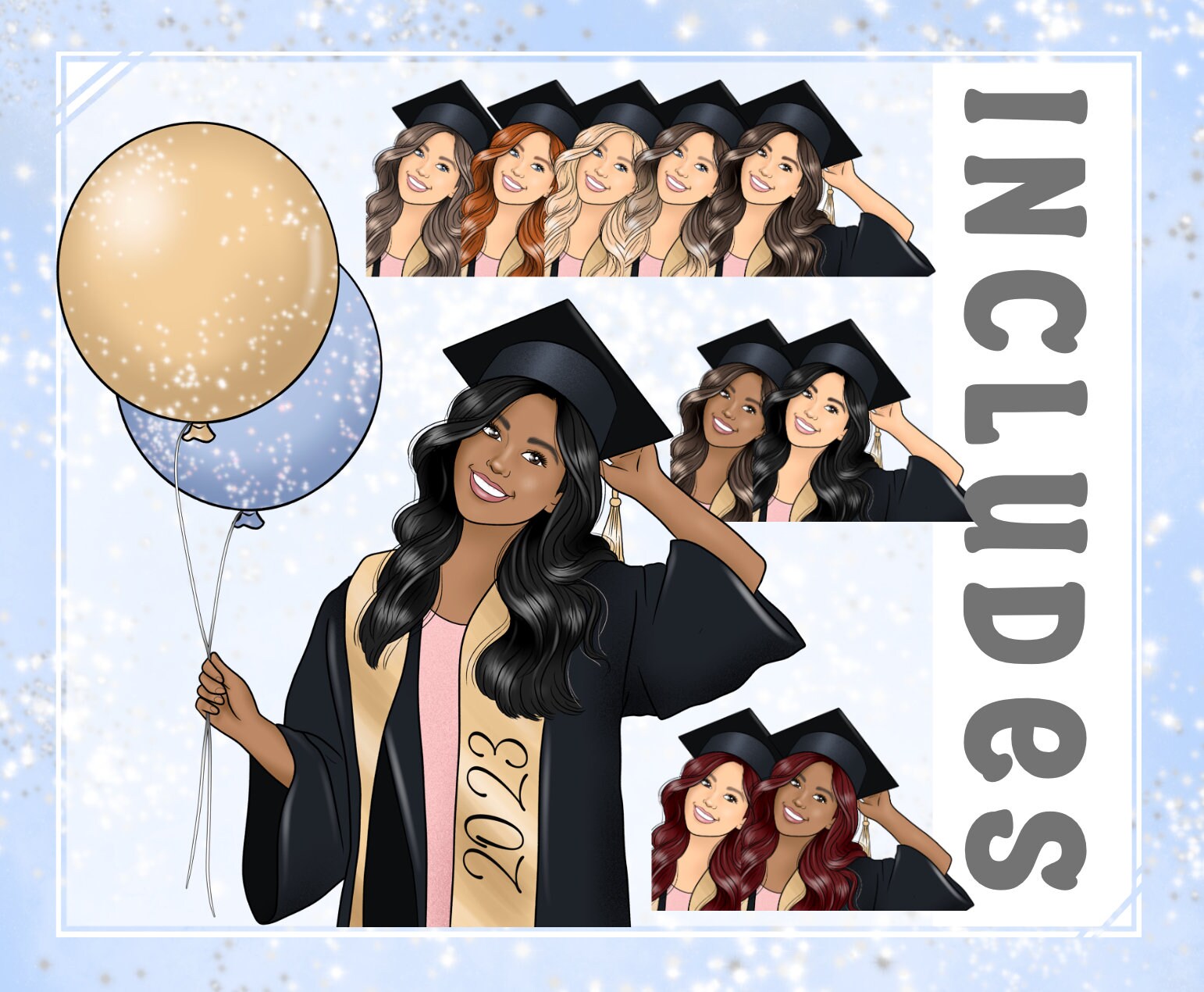 Graduation Clipart 2023 Grad Planner Kit Bundle University - Etsy UK