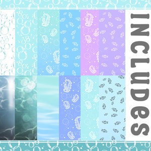 Aquarium Complete Planner Clipart Kit Bundle, Ocean Marine Life PNG ...