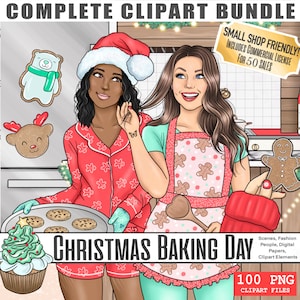 Christmas Baking Clipart Bundle, Holiday Festive Cooking PNG, Printable ...