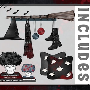 Haunted Halloween Clipart Bundle, Printable Planner Stickers, Alice in ...