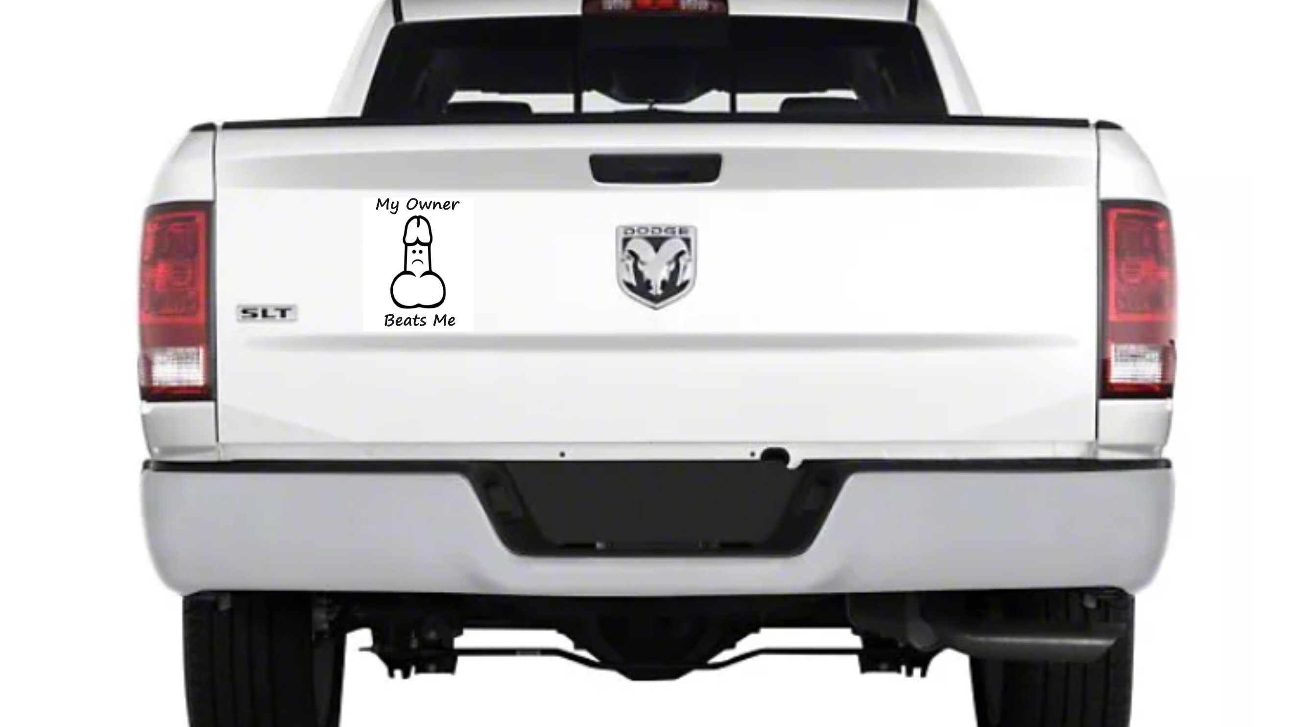 My Owner Beats Me Car Decal - Etsy