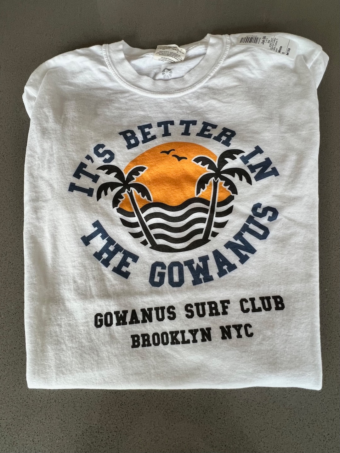 It's Better in the Gowanus T-shirt Sunset and Palm Trees | Gowanus Surf ...