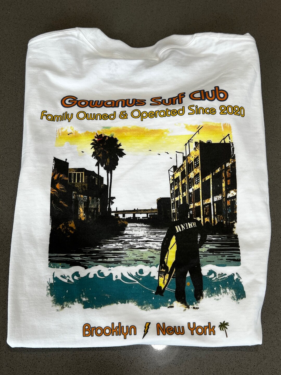 Gowanus Surf Club's "future of the Gowanus Canal" Surf T-shirt ...