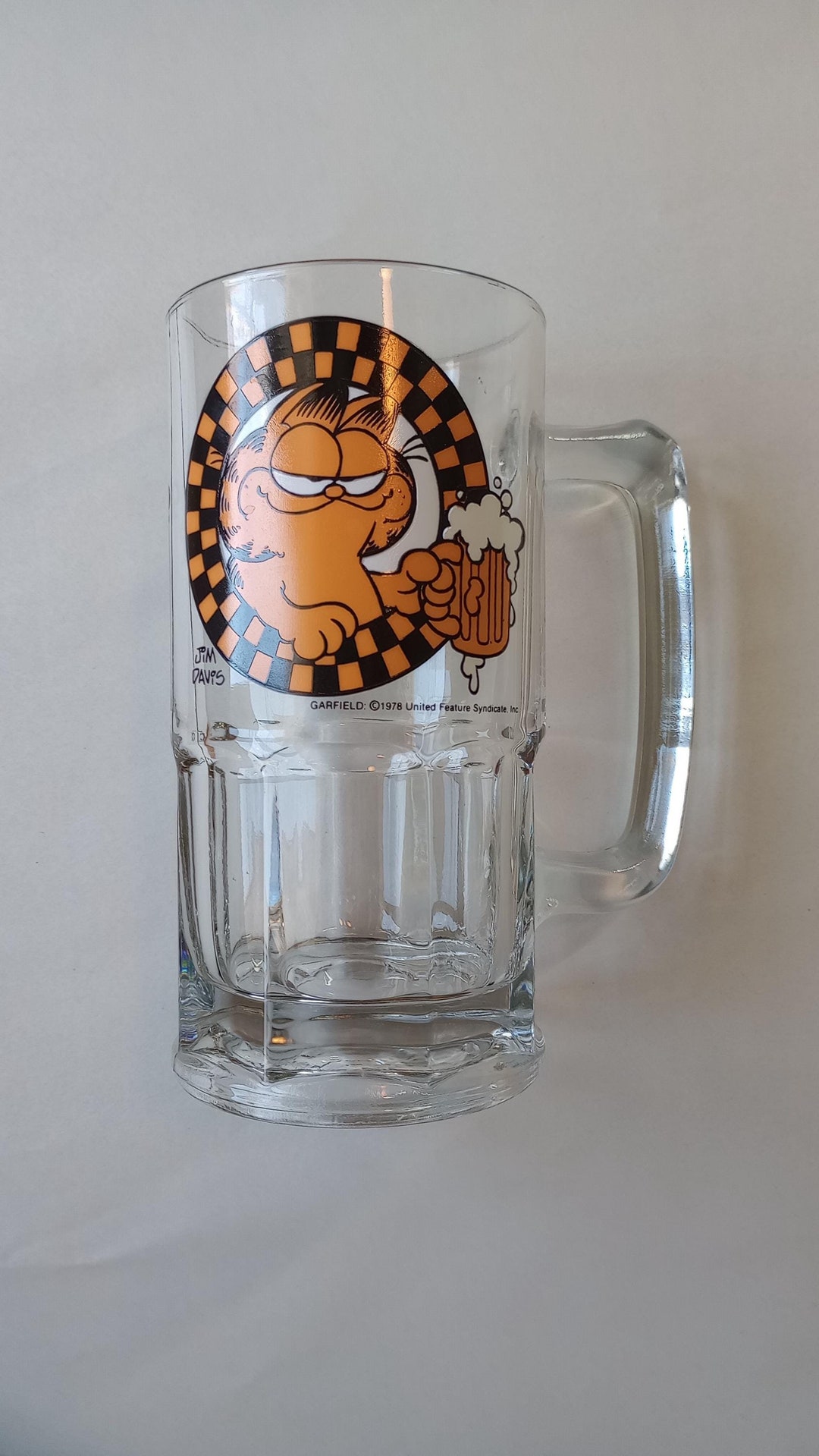 Vintage Garfield Large Handle HEADS UP Beer Mug 32oz 1978 8" Tall - Etsy