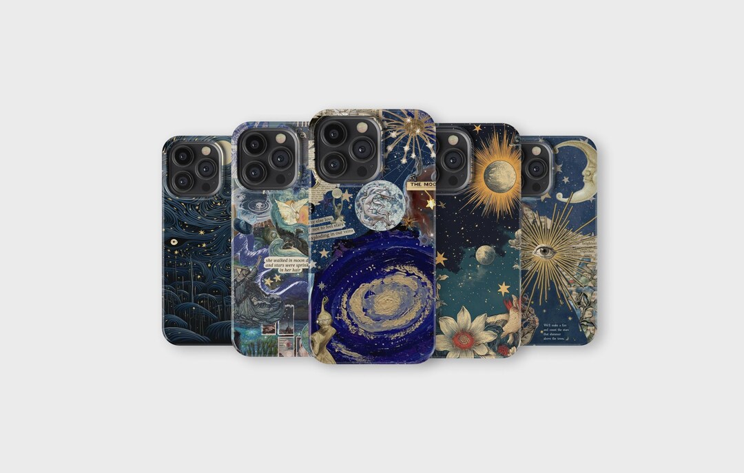 Stars Celestial Phone Case Galaxy Moon Sun Star Astrology Phone Cover ...