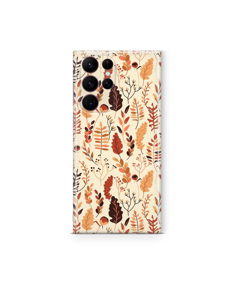 Autumn Leaves Phone Case Fall Pumpkin Cozy Phone Cover for Samsung S25 ...