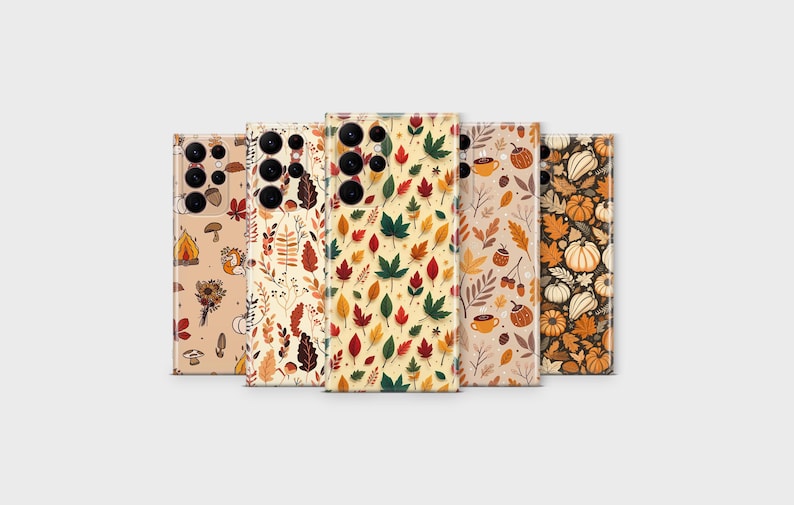 Autumn Leaves Phone Case Fall Pumpkin Cozy Phone Cover for Samsung S25 ...