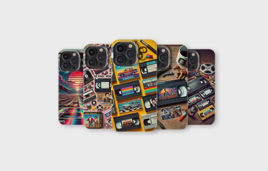 VHS Aesthetic Phone Case Retro Analog 80s Cassette Cover for iPhone 16 ...