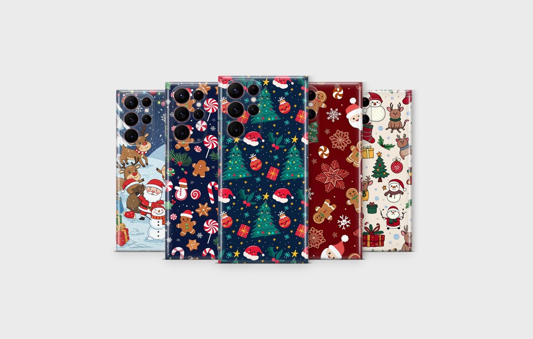 Christmas Phone Case Cute Holiday Santa Reindeer Phone Cover for ...