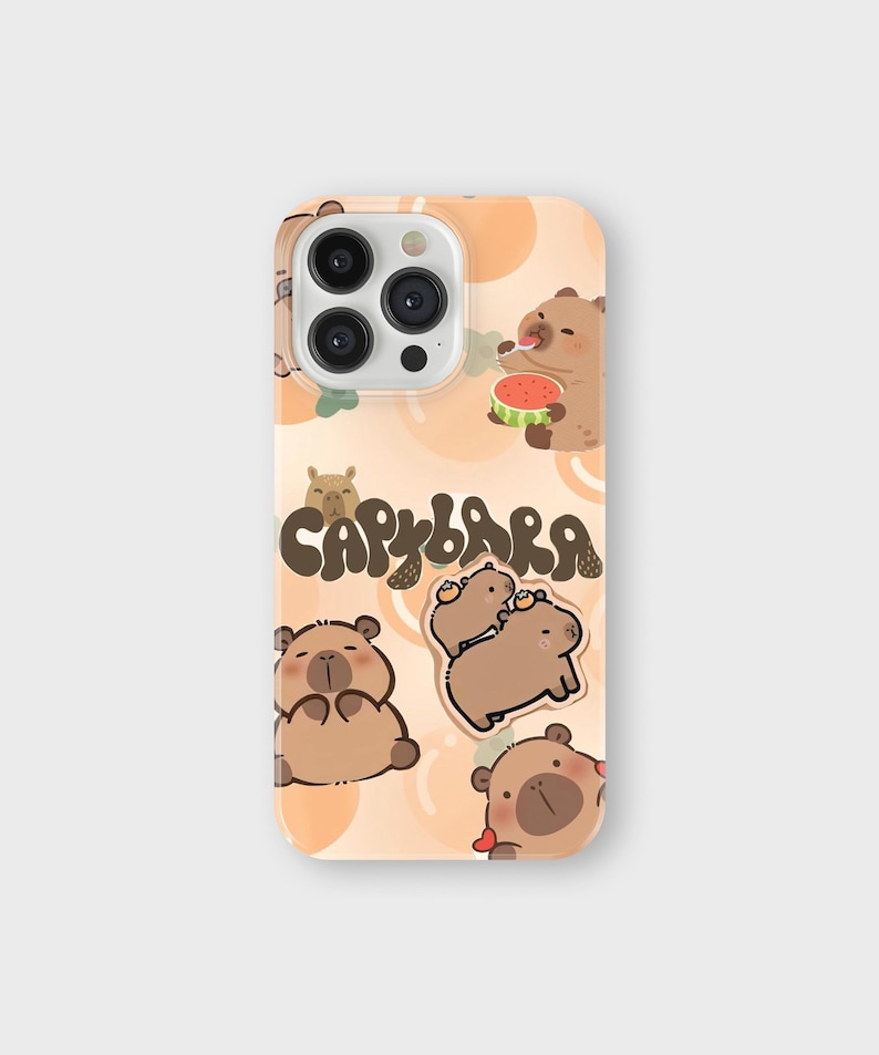 Capybara Phone Case Cute Animal Lover Phone Cover for iPhone 16 Pro Max ...