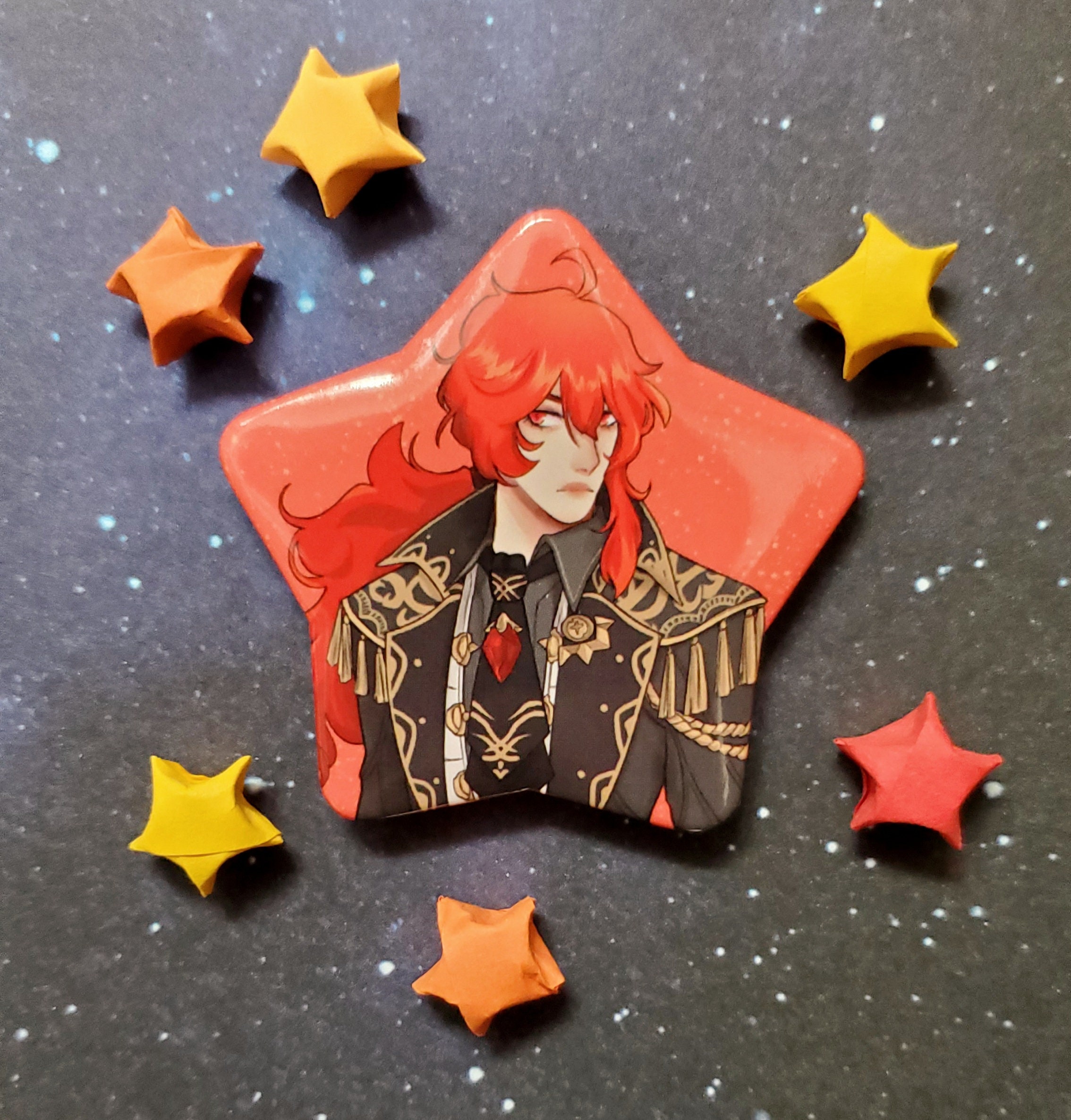 Genshin Impact Star Button Pins - Etsy