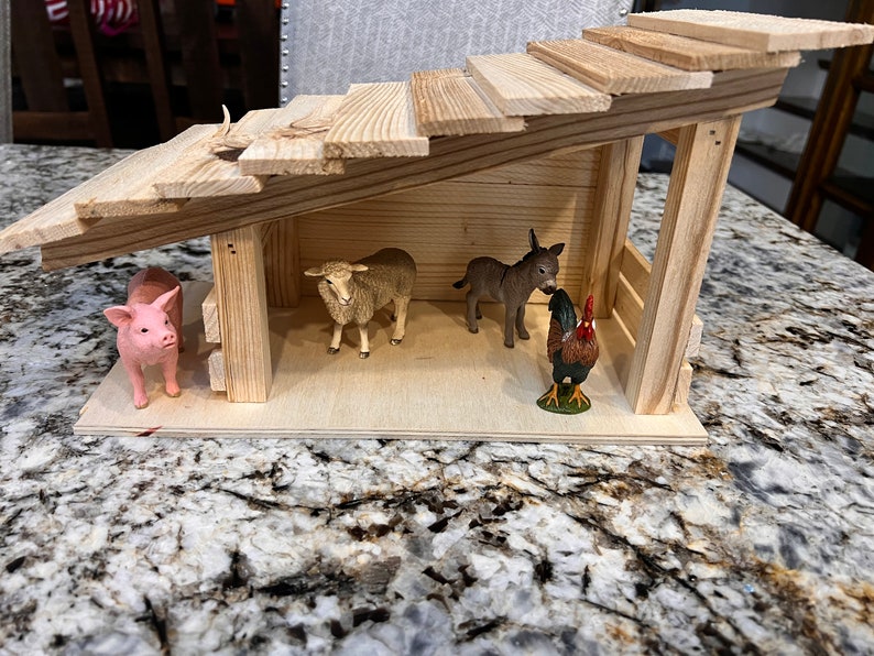 Nativity Stable ( Animal Barn - Etsy