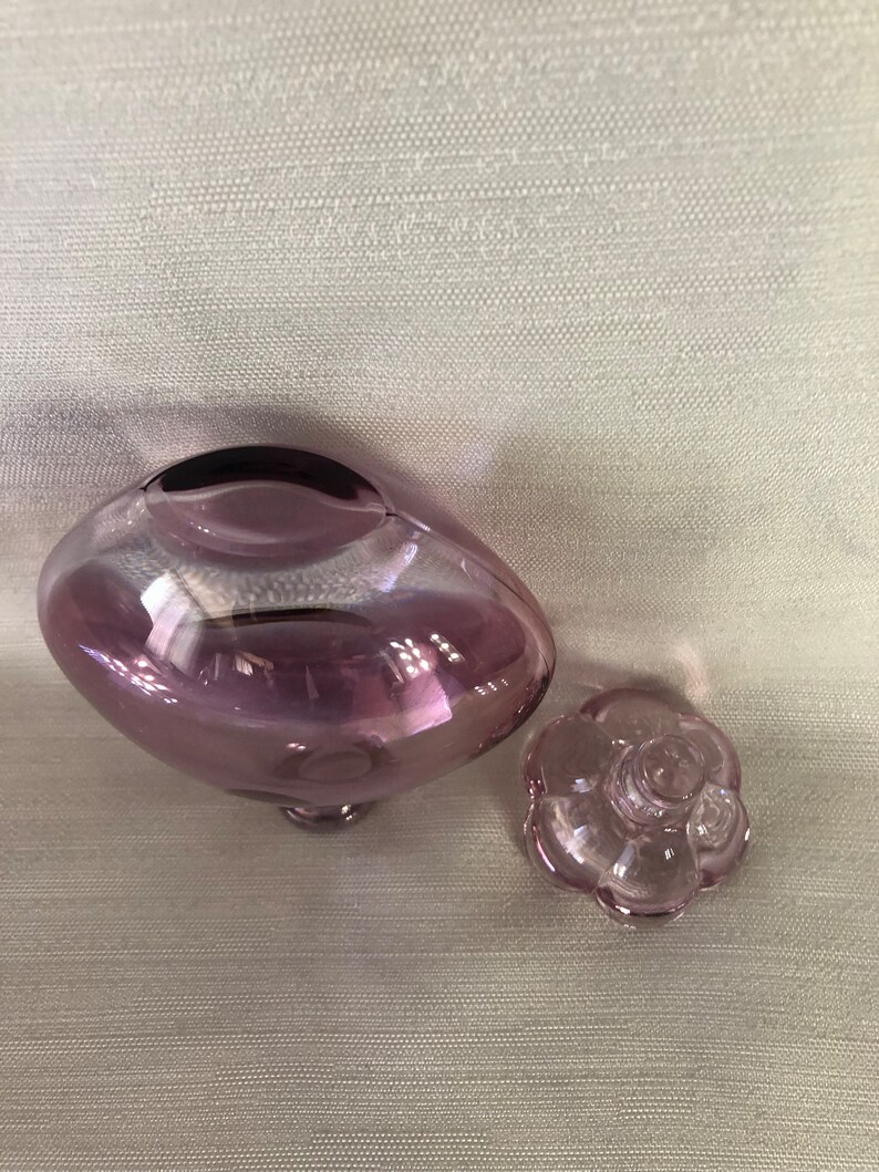 Vintage SC Genuine Lead Crystal Violet Perfume Bottle - Etsy