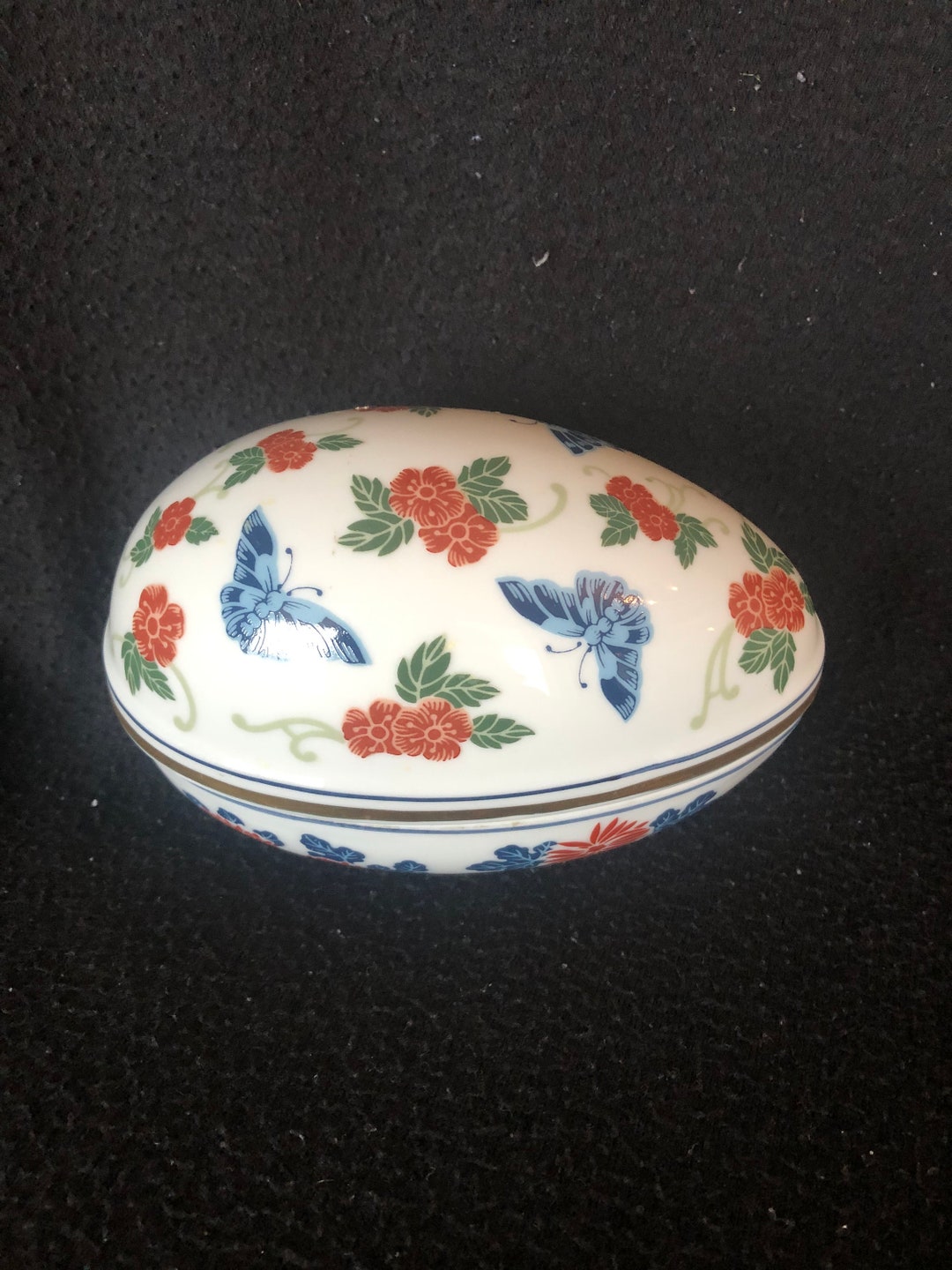 Vintage Sigma Taste Setter Egg Trinket Box Mikado - Etsy