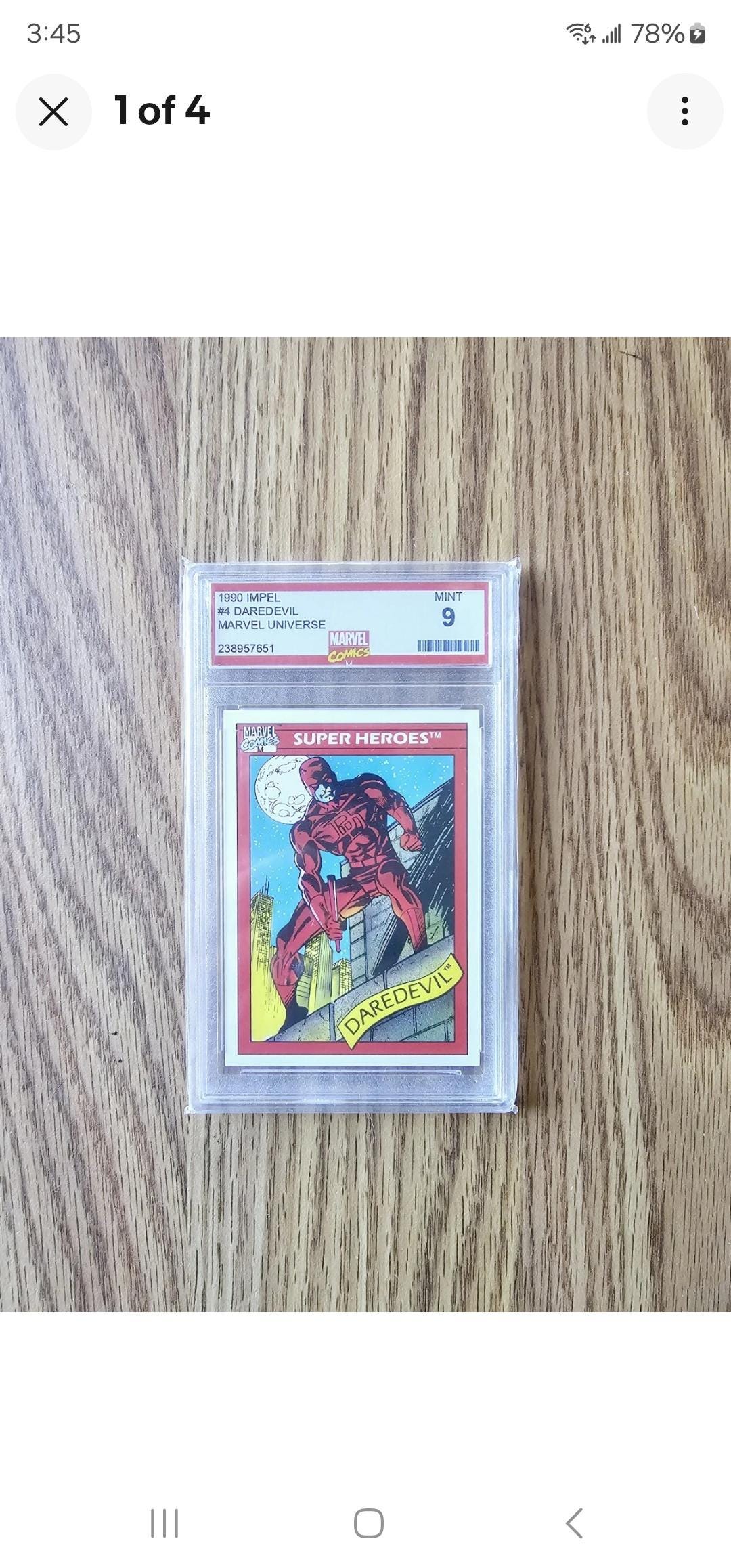 1990 Impel #4 Daredevil Marvel Universe 9 Mint Super Heroes Marvel ...