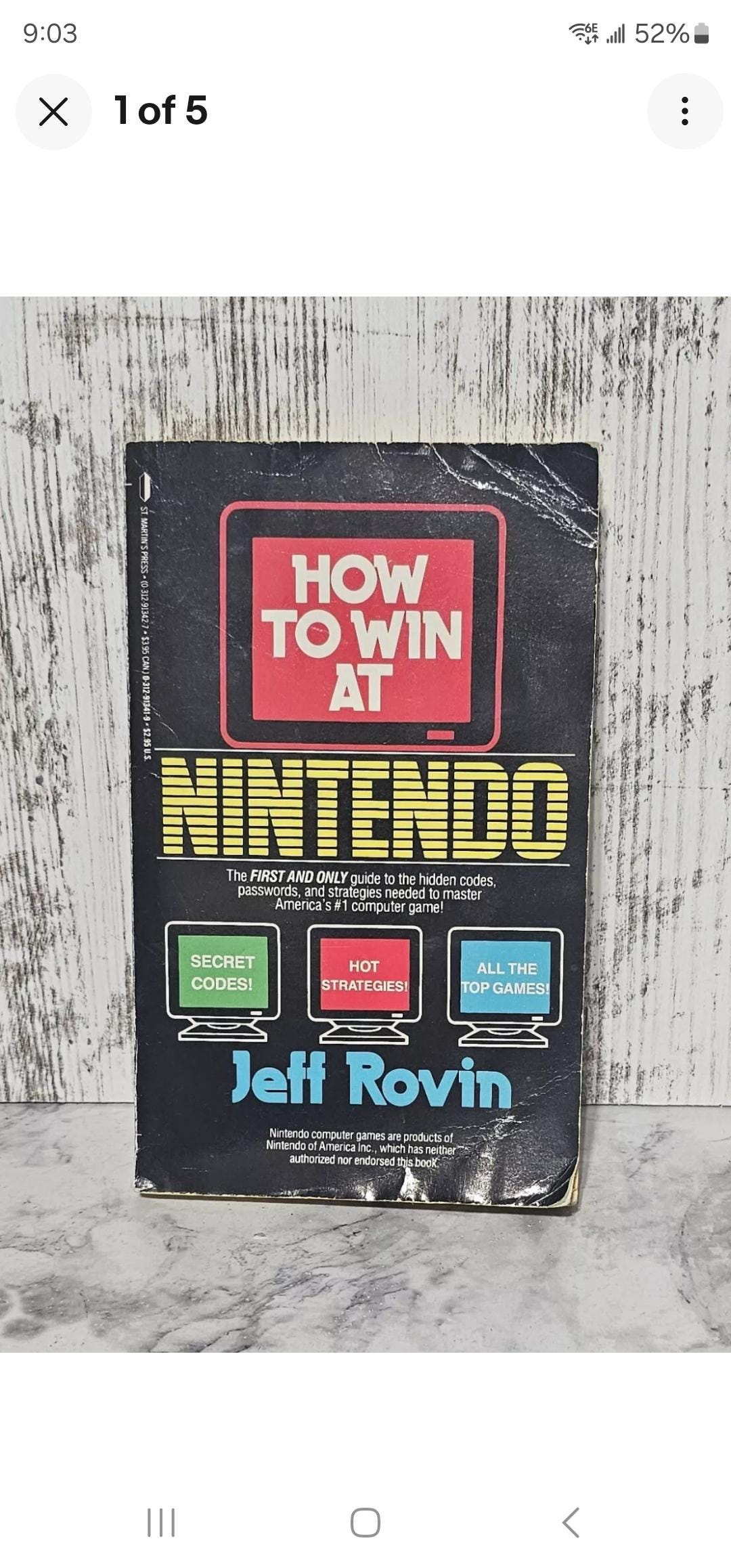 Vintage 1988 First Edition How to Win at Nintendo NES Jeff Rovin ...