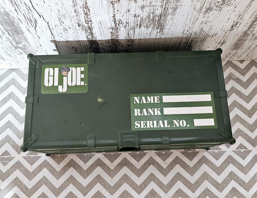 Vintage 1997 Hasbro Plastic GI Joe Green Foot Locker Ammo Storage Box ...