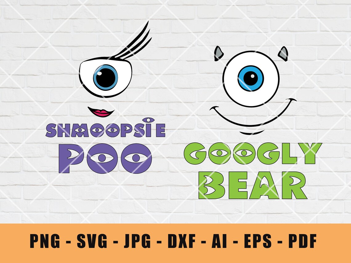 Googly Bear and Shmoopsie Poo SVG SVG Files for Cricut - Etsy