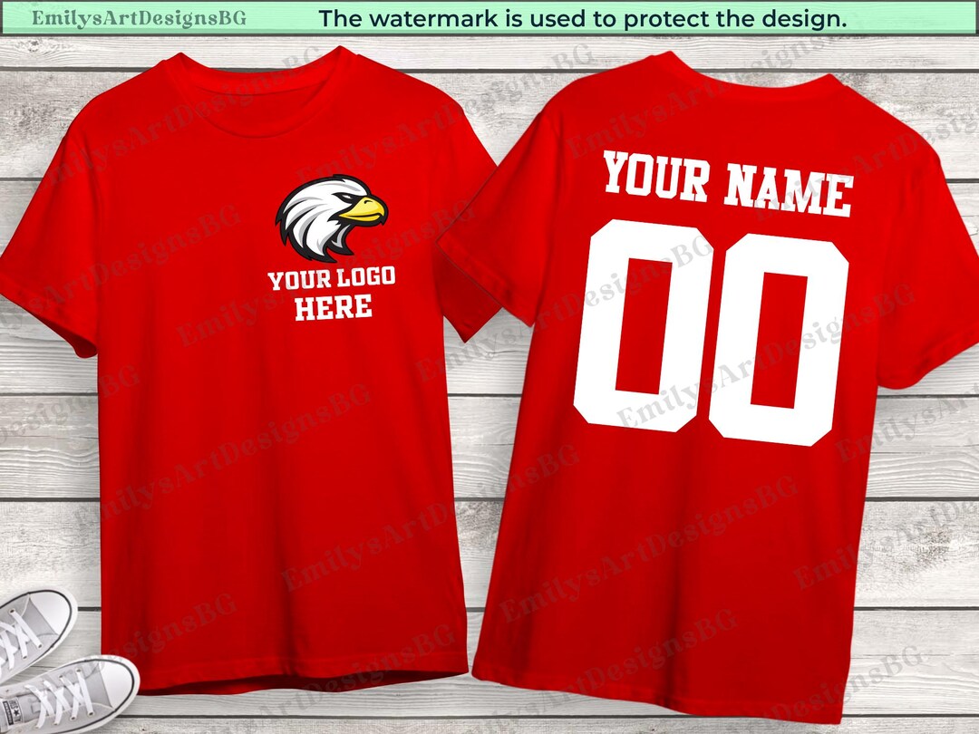 Custom Football Team Logo Shirt: Personalized Game Day Tee - Etsy