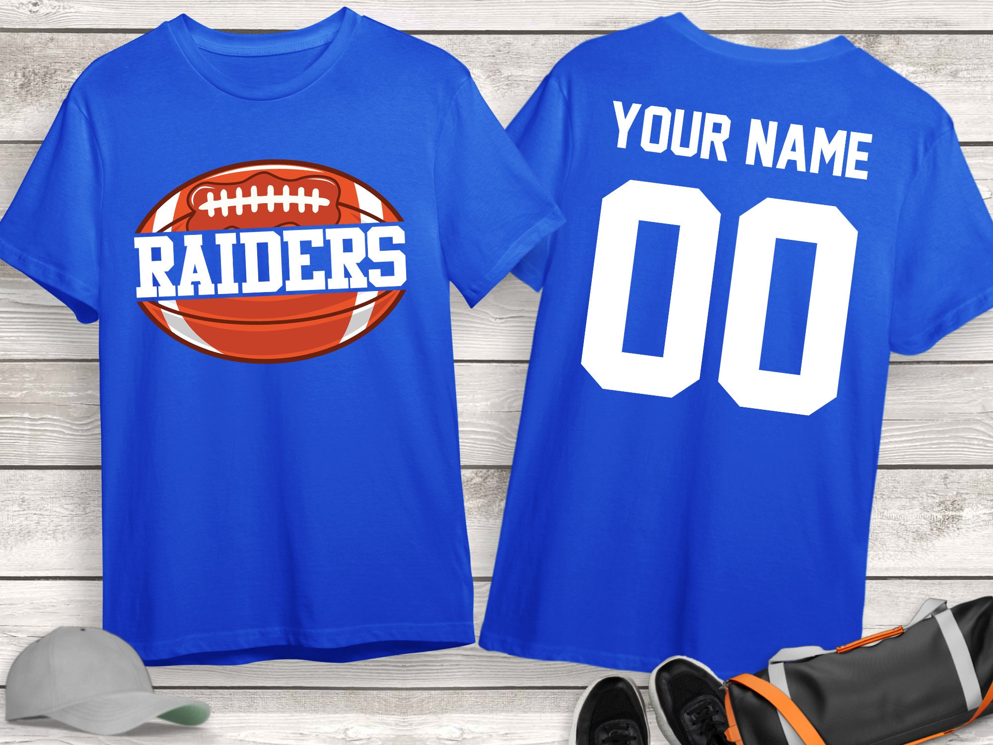 Raiders Football Shirt Custom Name Football Shirt Game Day - Etsy