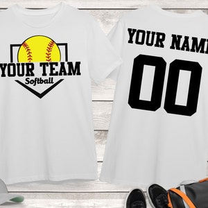 Personalized Softball Team Shirt: Custom Game Day Apparel - Etsy
