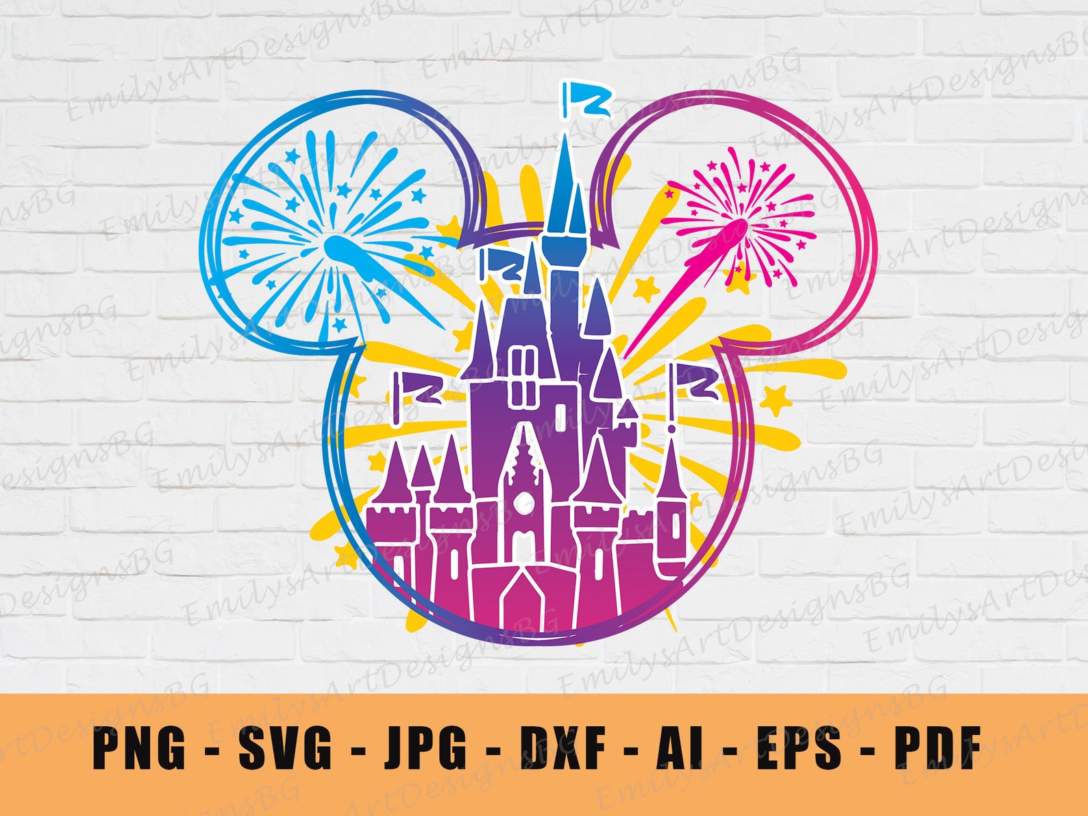 Disney Castle Fireworks SVG Disney SVG SVG Files for Cricut - Etsy