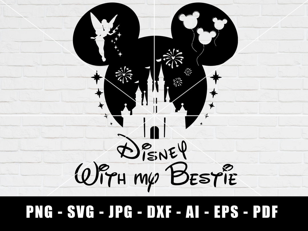 Disney With My Bestie SVG, Disney SVG, SVG Files for Cricut, Disney ...