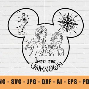 Frozen Into the Unknown SVG, SVG Files for Cricut, Disney Christmas Svg ...