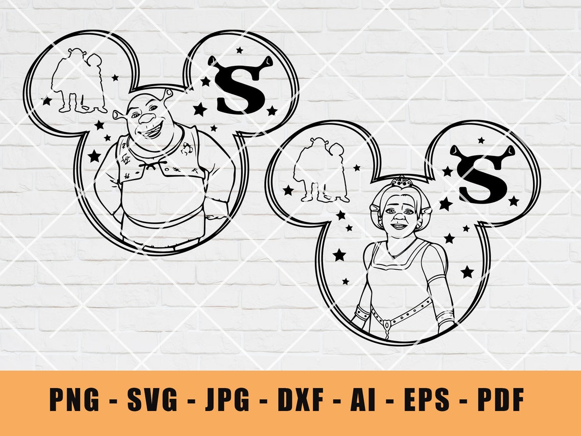 Shrek Fiona Disney SVG Disney SVG SVG Files for Cricut - Etsy