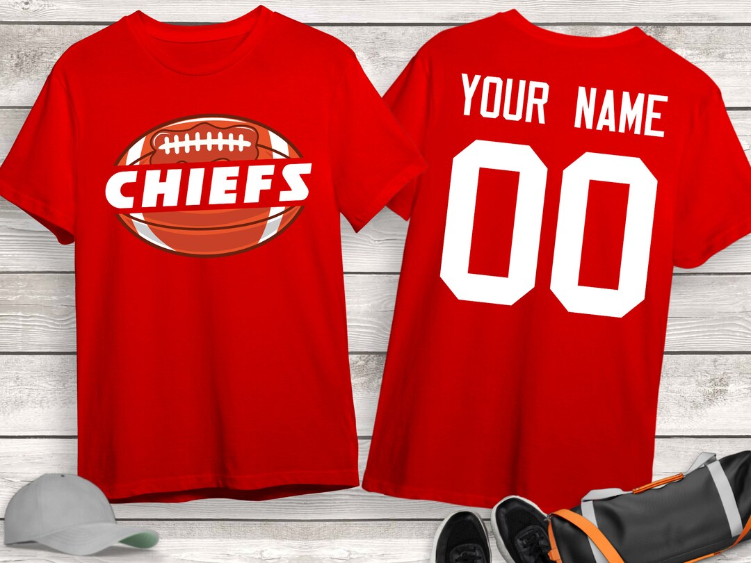Chiefs Football Shirt: Custom Name Game Day Tee - Etsy
