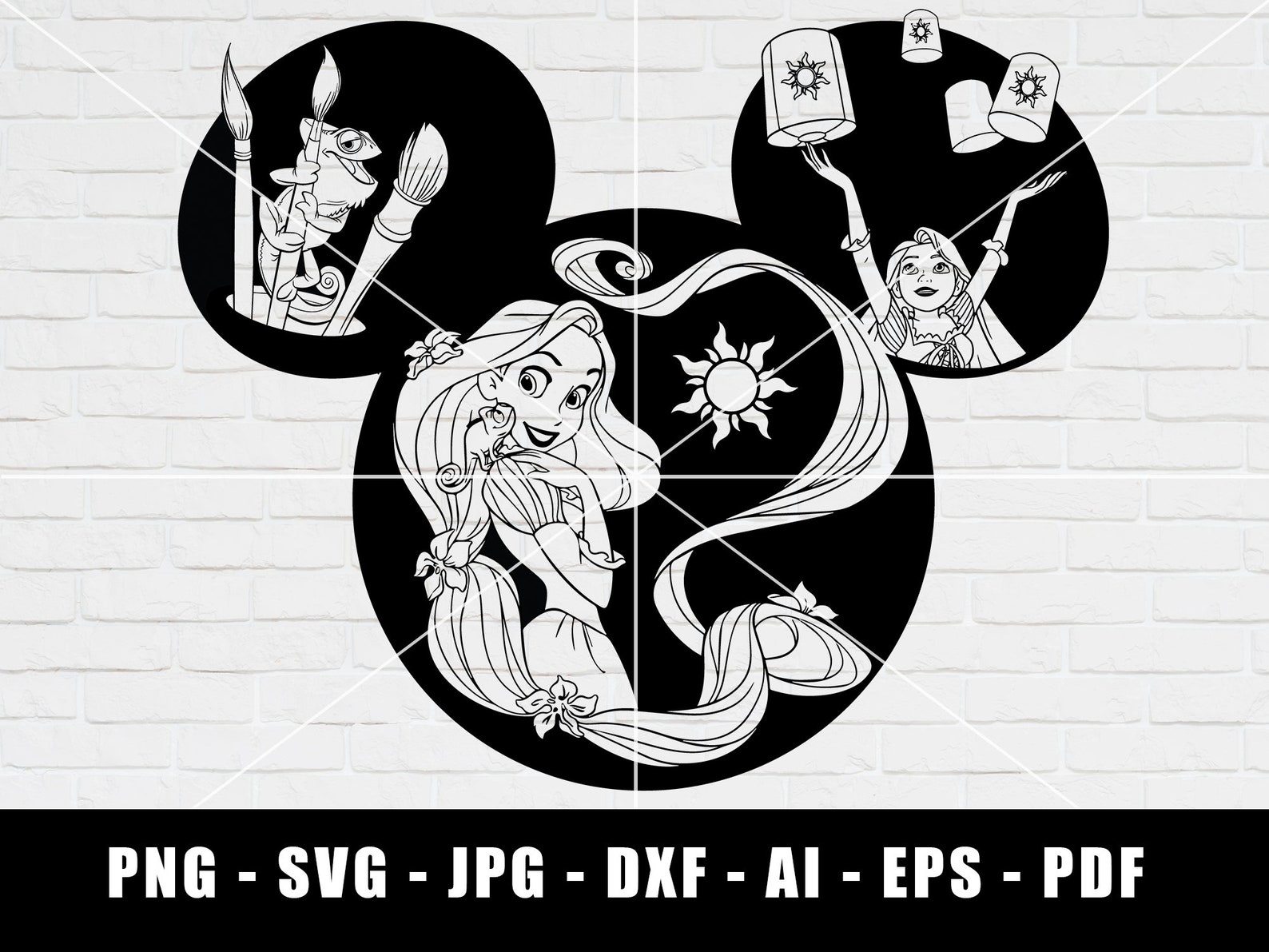 Disney Princess Rapunzel SVG, Disney SVG, SVG Files for Cricut, Disney ...