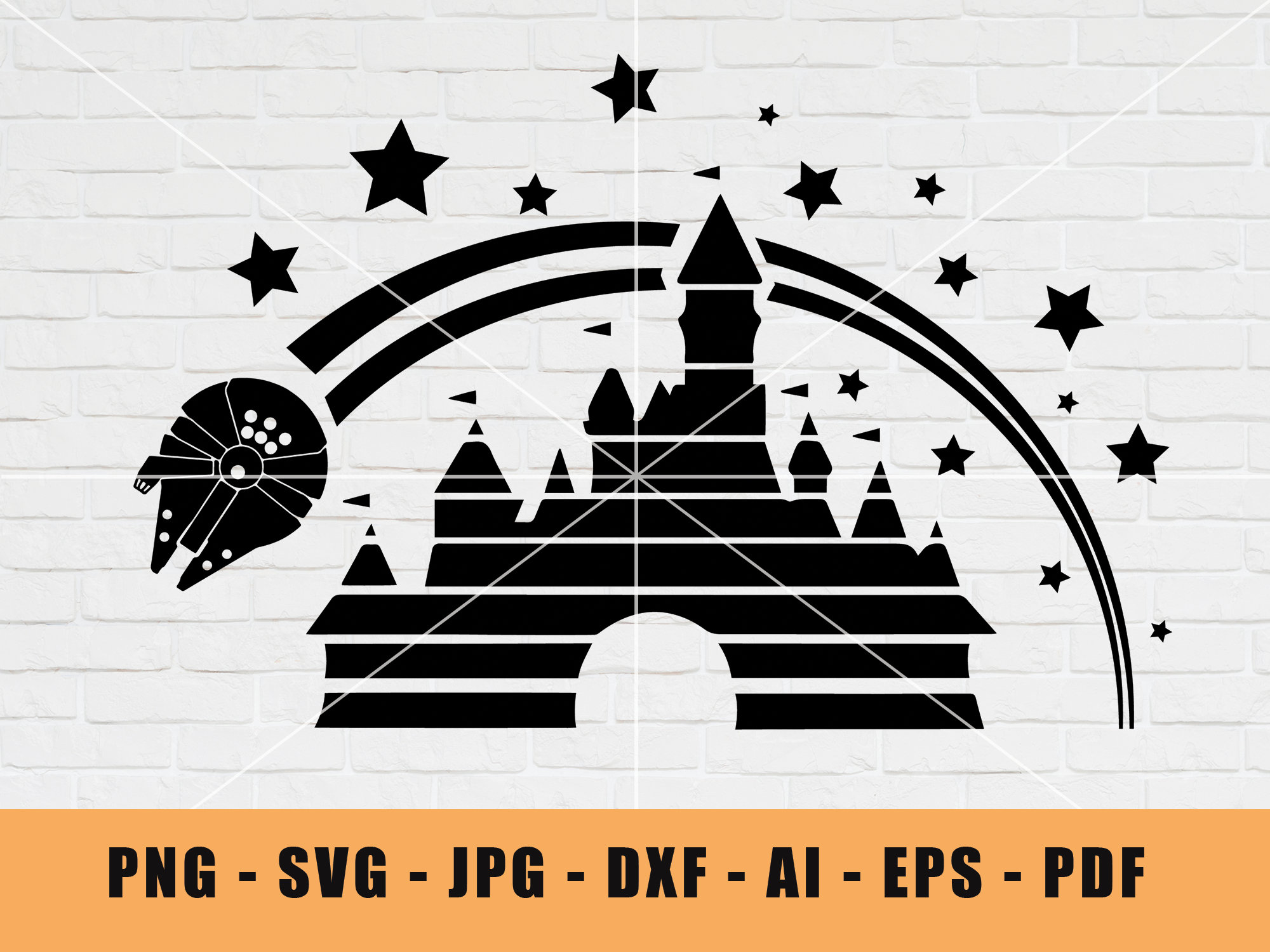 Star Wars Disney Castle SVG, SVG Files for Cricut, Disney Christmas Svg ...