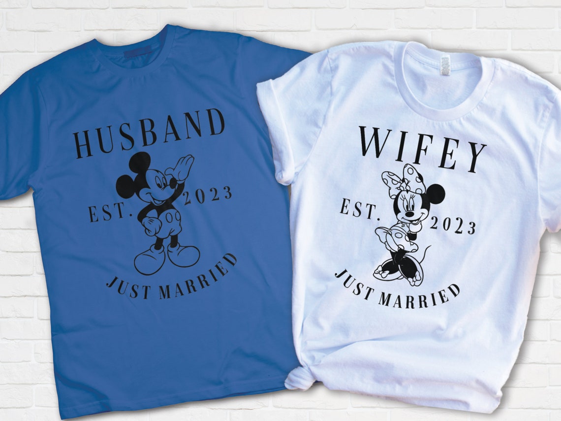 Mickey and Minnie Just Married SVG Disney SVG SVG Files for - Etsy