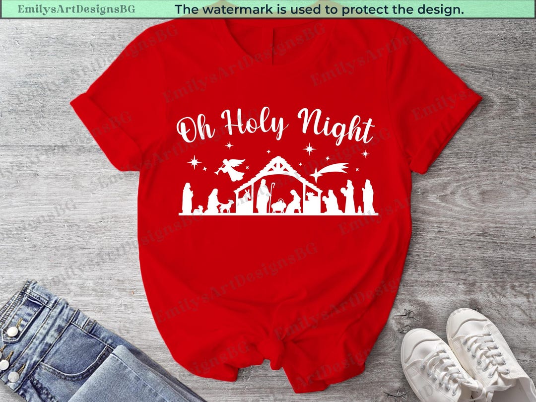 Oh Holy Night Shirt: Christmas Nativity Family Pajamas - Etsy