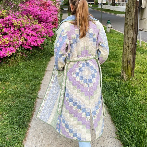 Long Quilt Coat - Etsy