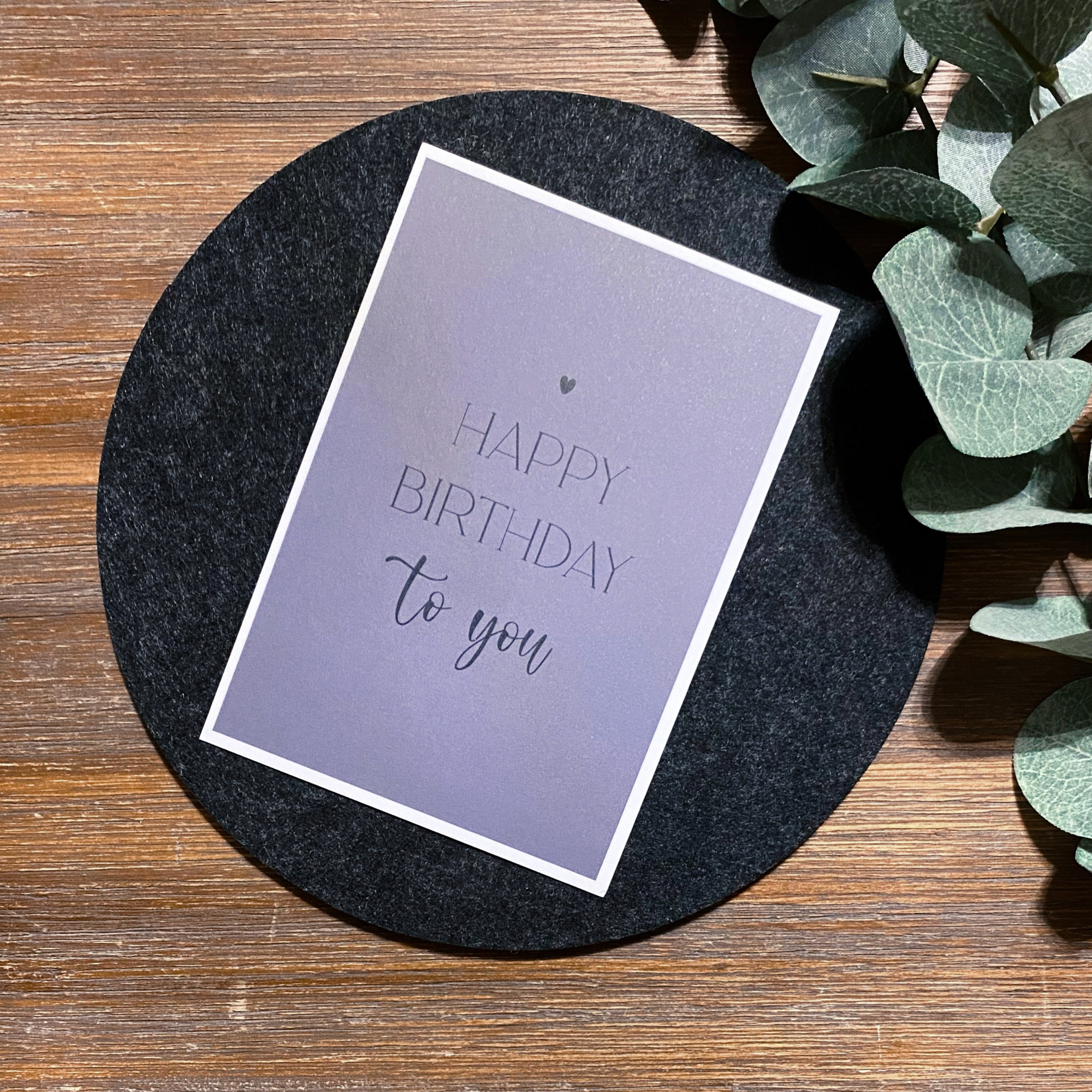 Birthday Card Grey Happy Birthday to You Format DINA6 - Etsy