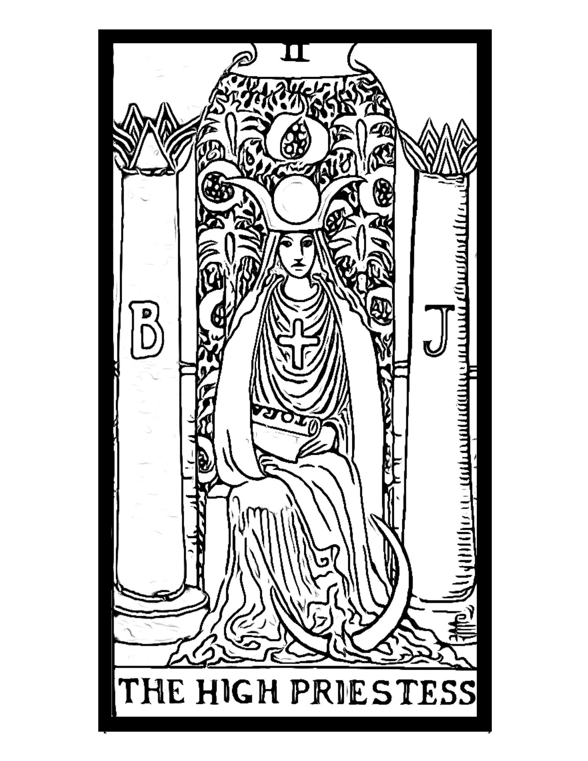 Tarot Card Coloring Book, Printable - Etsy